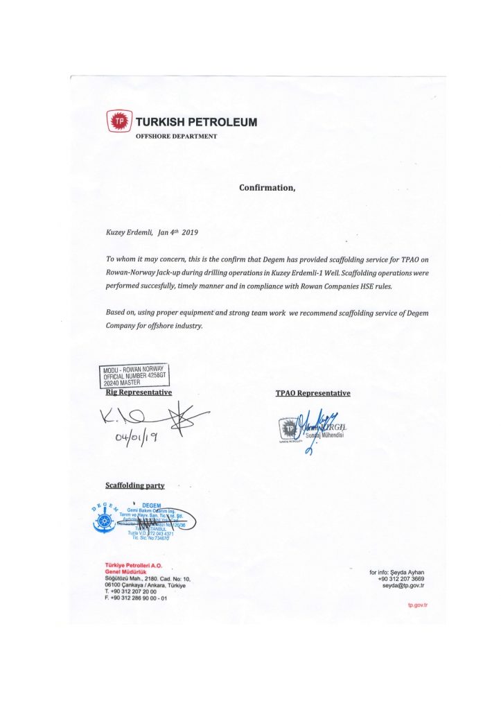 Reference Letters – Degem