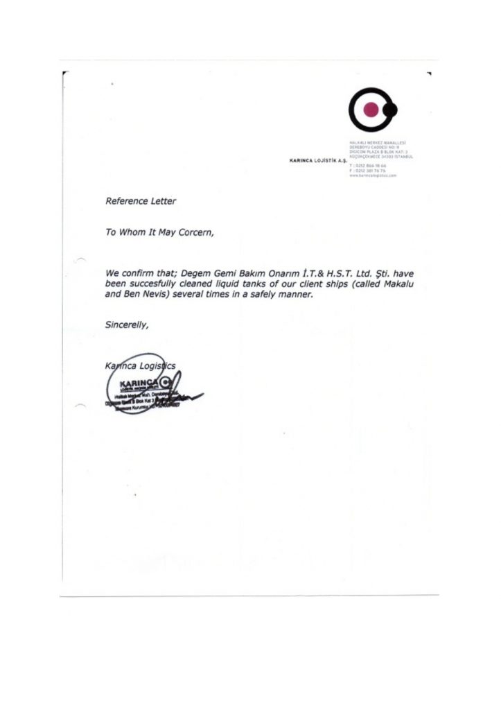 Reference Letters – Degem